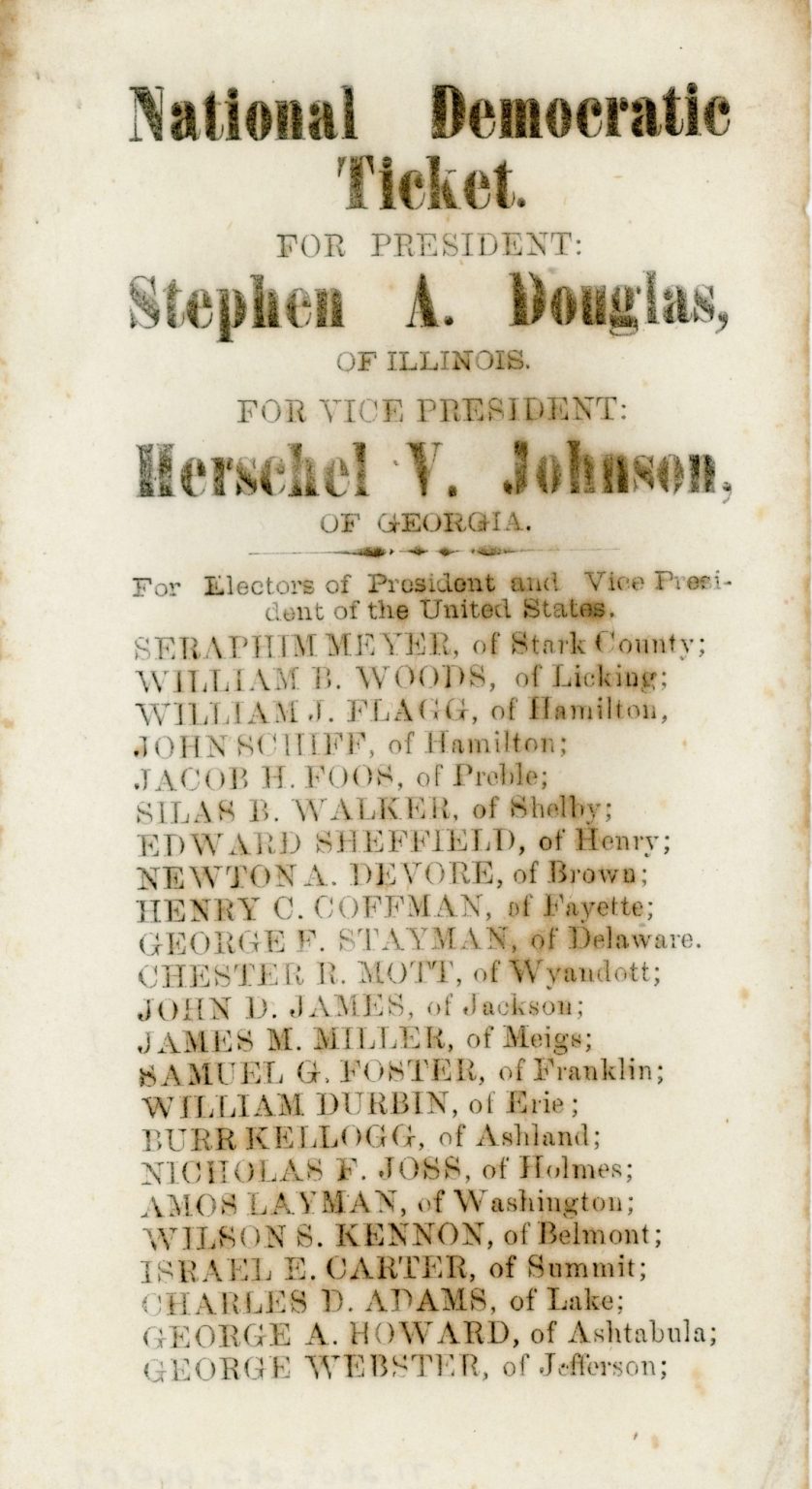 Primary Source Guide: The Election of 1860 Manuscripts, Speeches ...