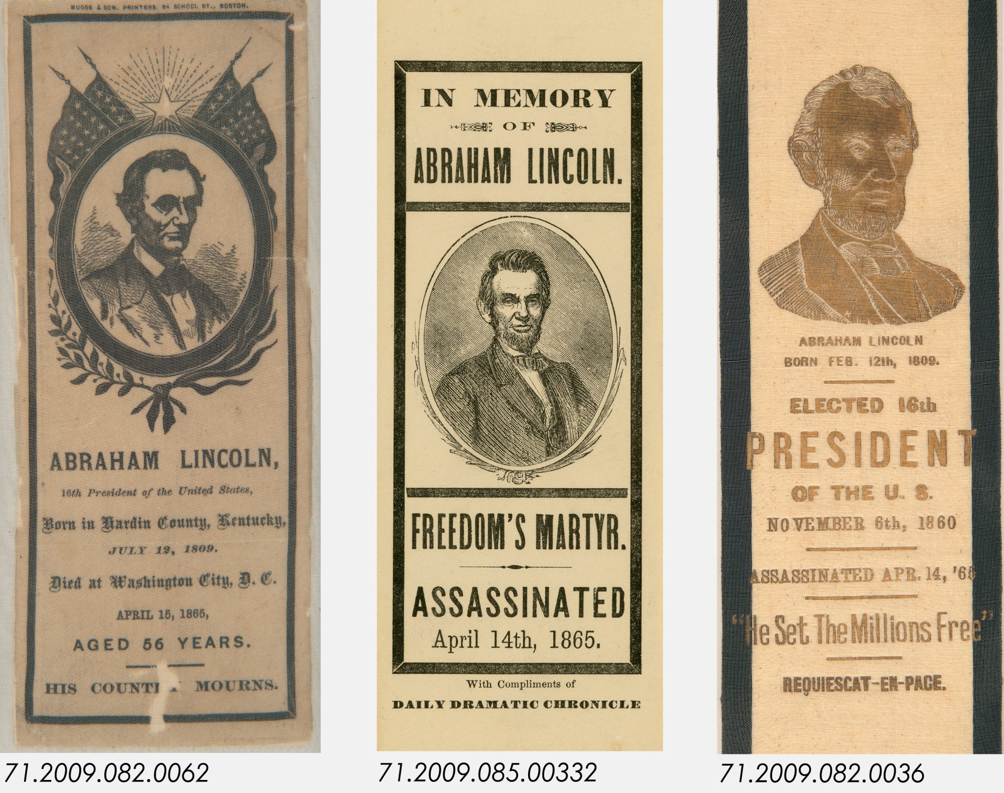 From the Collection: Lincoln Assassination Mourning Ribbons - Friends ...